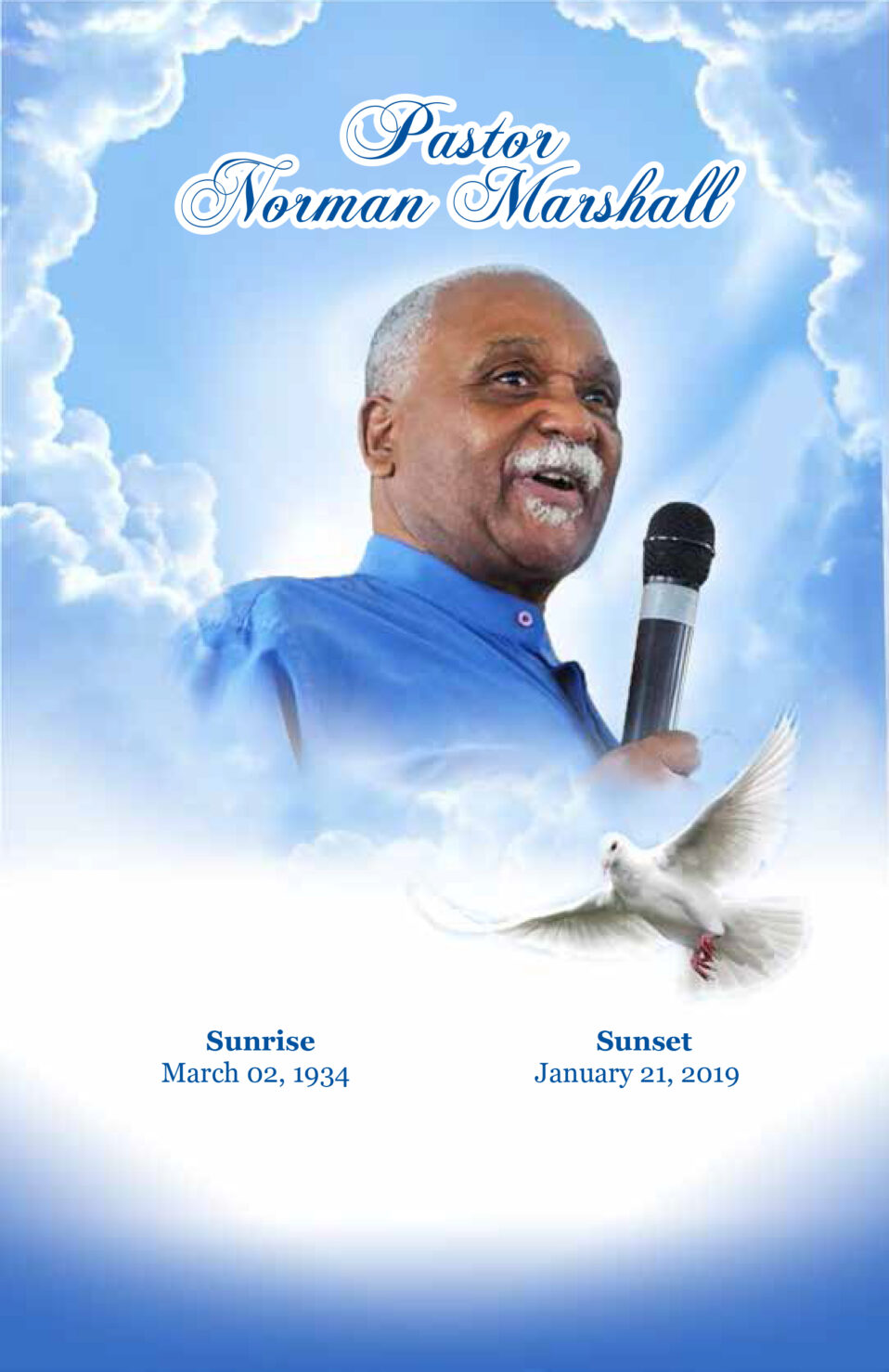 Pastor Norman Marshall - Downes & Wilson Funeral Home